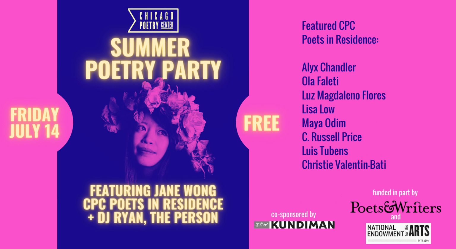 CPC Summer Poetry Party 2023 - The Chicago Poetry Center