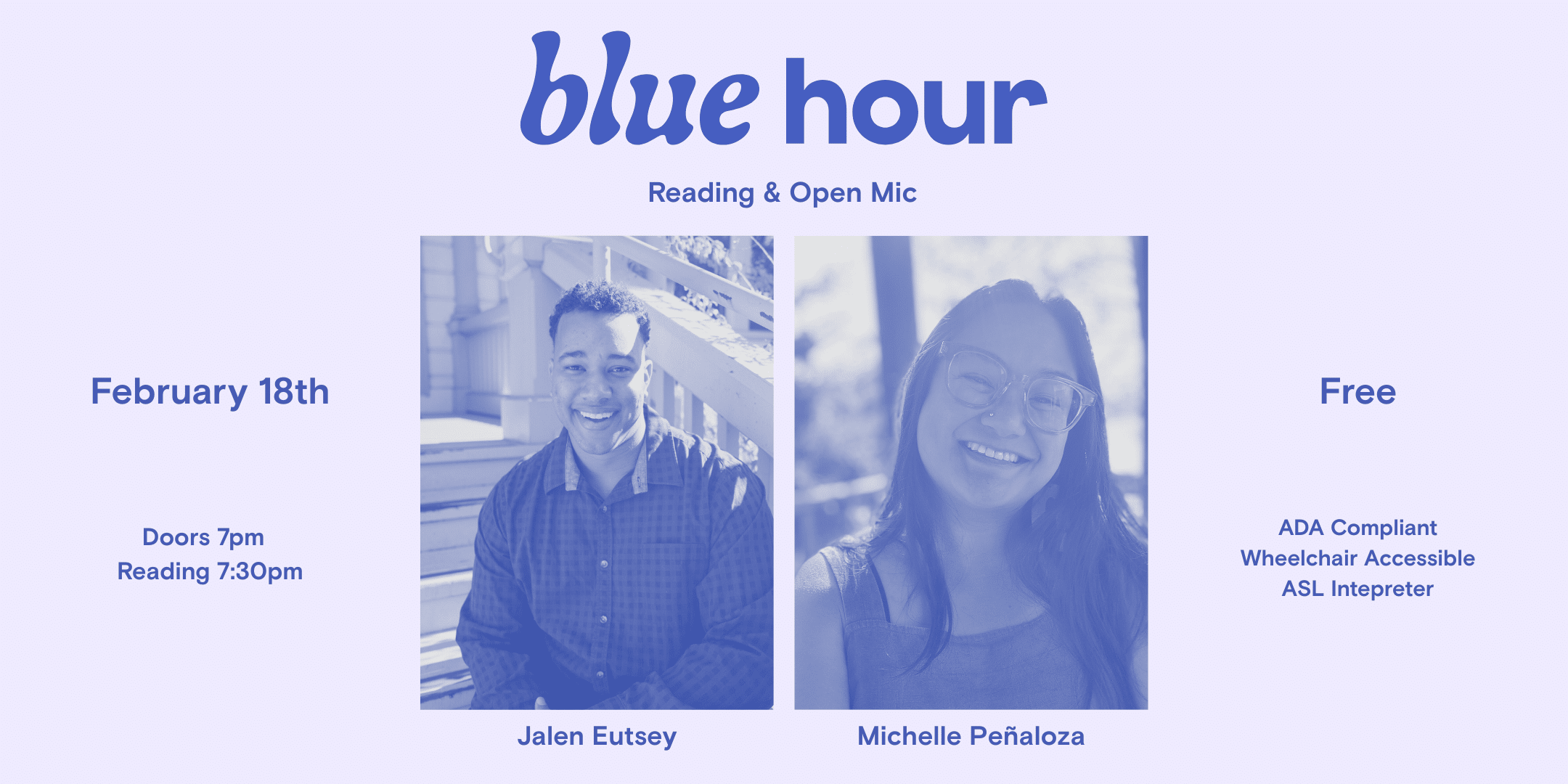 Blue Hour February 18th - The Chicago Poetry Center